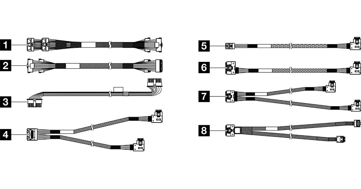 Thinksystem Sr655 V3 3 5 Chassis Front Backplane Anybay Cable Kit